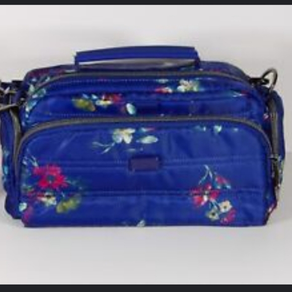 lug | Bags | Lug Blue Quilted Floral Sm Trolley Case Crossbody Bag ...